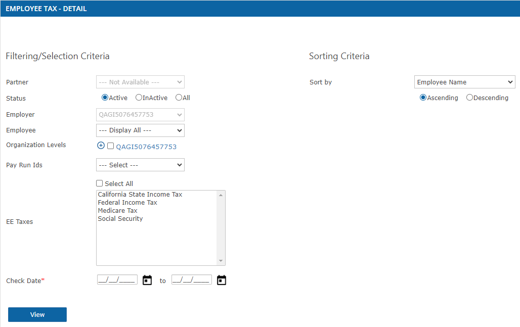uAttend Payroll - Employee Tax Detail Report – uAttend Support - Help ...